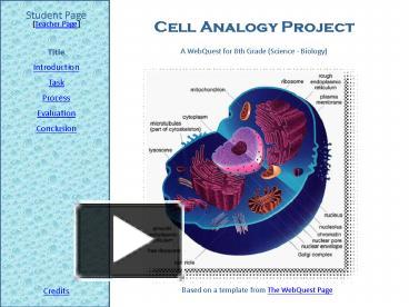 Cell Analogy Project presentation | free to view