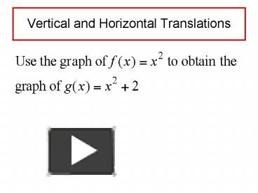 Vertical and Horizontal Translations presentation | free to view