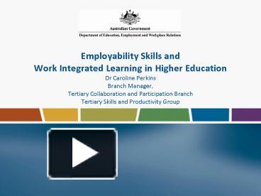 PPT – Employability Skills and Work Integrated Learning in Higher ...