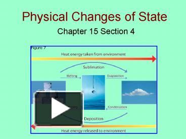 PPT – Physical Changes of State PowerPoint presentation | free to view ...