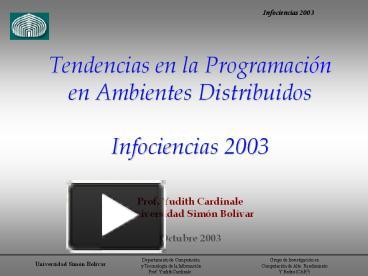 PPT – Tendencias en la Programaci PowerPoint presentation | free to view - id: 27b160-YjQyO