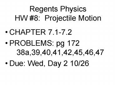 Regents Physics HW presentation | free to view