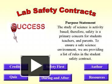 Lab Safety Contracts presentation | free to view