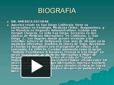 BIOGRAFIA presentation | free to view