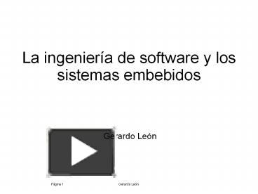 PPT – La ingenier PowerPoint presentation | free to download - id: 281133-OWZmZ