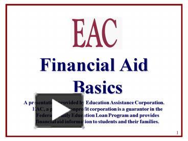 Financial Aid Basics presentation | free to view