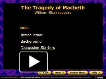 The Tragedy of Macbeth William Shakespeare presentation | free to download