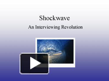 Shockwave presentation | free to view