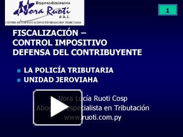 PPT – FISCALIZACI PowerPoint presentation | free to view - id: 2850d3-YmM2M