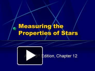 PPT – Measuring the Properties of Stars PowerPoint presentation | free ...