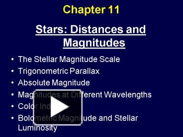 Stars: Distances and Magnitudes presentation | free to view