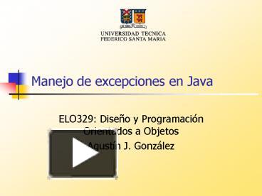 Manejo de excepciones en Java presentation | free to download