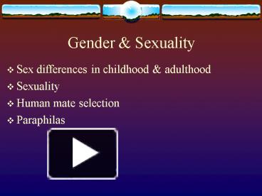 PPT – Gender PowerPoint presentation | free to view - id: 29064-NjVkN