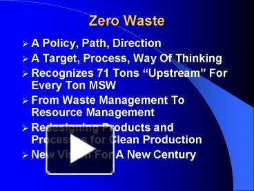 Zero Waste presentation | free to view