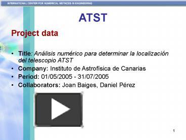 ATST presentation | free to view