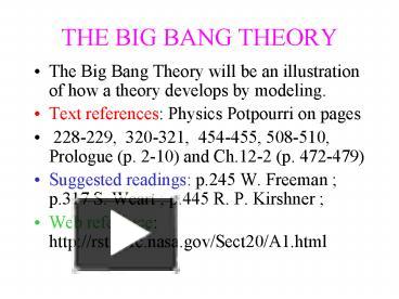 THE BIG BANG THEORY presentation | free to view