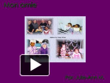 Mon amie presentation | free to view
