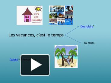 PPT – Les vacances, cest le temps PowerPoint presentation | free to ...