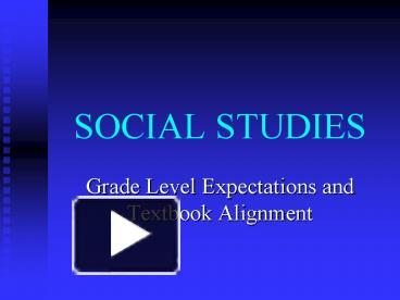 PPT – SOCIAL STUDIES PowerPoint presentation | free to view - id: 2a121 ...