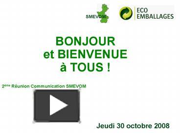 BONJOUR et BIENVENUE TOUS presentation | free to view