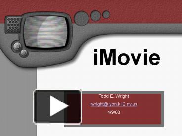 iMovie presentation | free to view