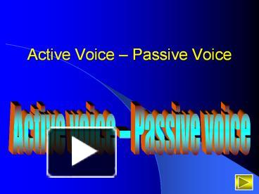 active voice-passive voice presentation | free to download
