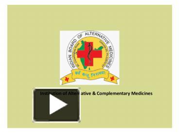 PPT – Alternative Medicine Institute PowerPoint presentation | free to ...