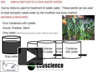 PPT – 008 simple method to clean waste water PowerPoint presentation ...