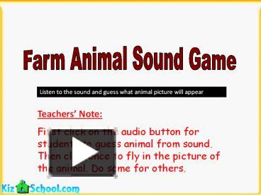 animal sound game presentation | free to download