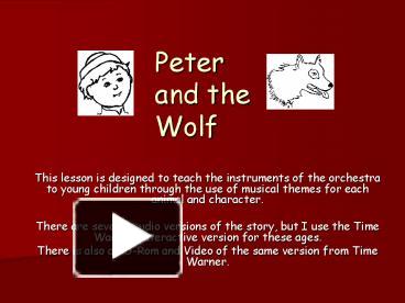 Peter and the Wolf presentation | free to view