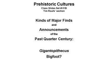 Prehistoric Cultures Class Slides Set presentation | free to download