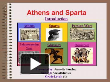 Athens and Sparta presentation | free to view