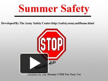 Summer Safety presentation | free to view