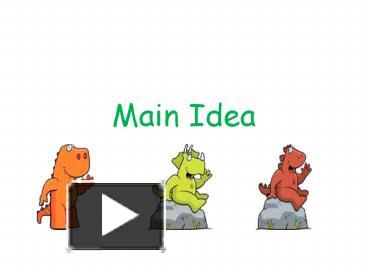 Main Idea Power Point presentation | free to download