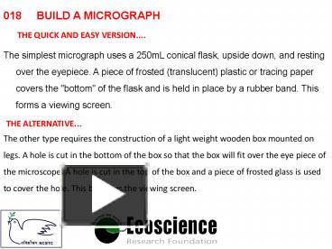 018 BUILD A MICROGRAPH presentation | free to view