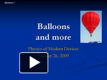 Balloons and more presentation | free to view