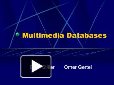 Multimedia Databases presentation | free to download