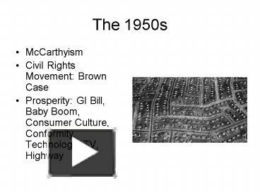The 1950s presentation | free to view