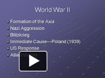 World War II presentation | free to view