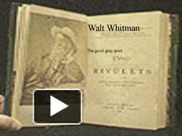 Walt Whitman presentation | free to view