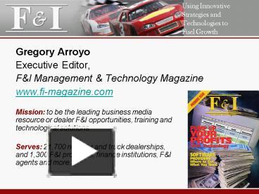 Gregory Arroyo presentation | free to view