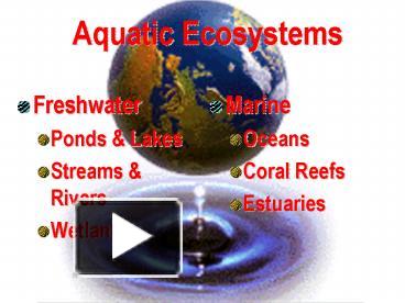 PPT – Aquatic Ecosystems PowerPoint presentation | free to view - id ...