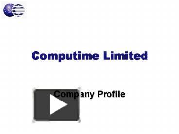Computime Limited presentation | free to view