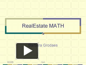 RealEstate MATH presentation | free to download