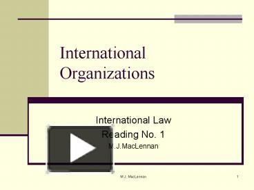 PPT – International Organizations PowerPoint presentation | free to ...