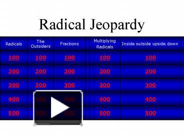 PPT – Radical Jeopardy PowerPoint presentation | free to view - id ...