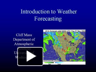Introduction to Weather Forecasting presentation | free to download