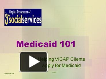 PPT – Medicaid 101 PowerPoint presentation | free to download - id: 321c3-NDc2O