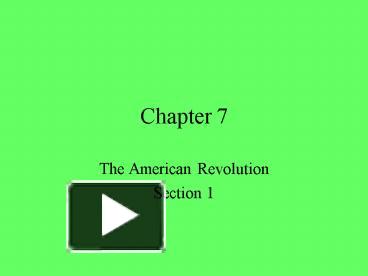 The American Revolution presentation | free to view
