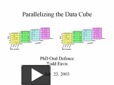PPT – Parallelizing the Data Cube PowerPoint presentation | free to download - id: 33b01-MDYyN